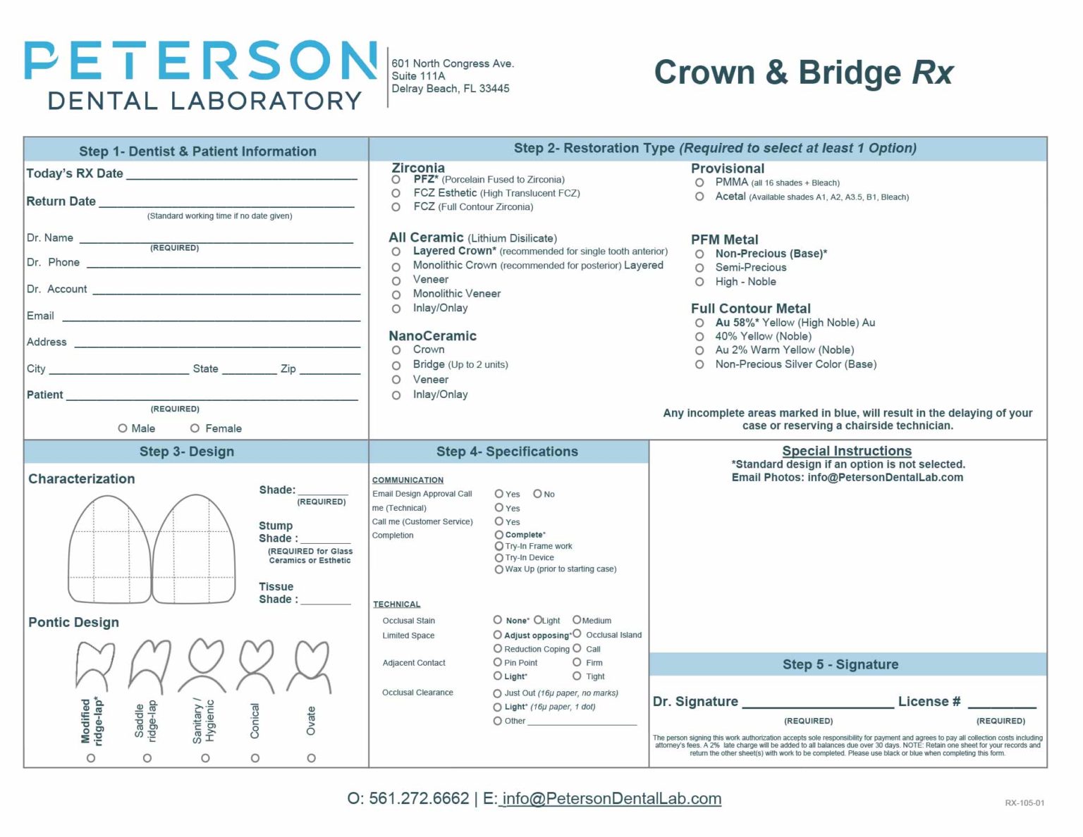Scripts - Peterson Dental Laboratory