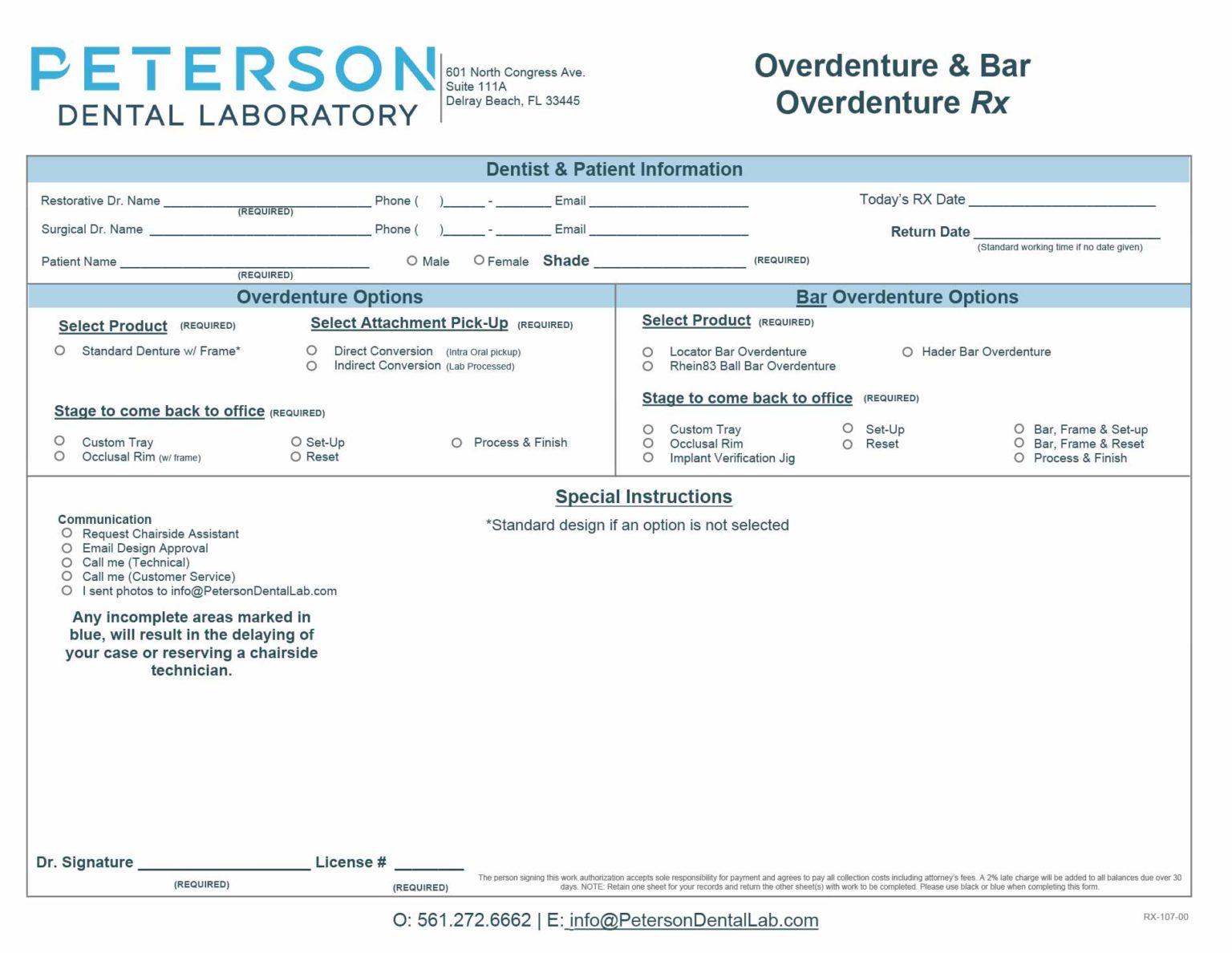 Scripts - Peterson Dental Laboratory