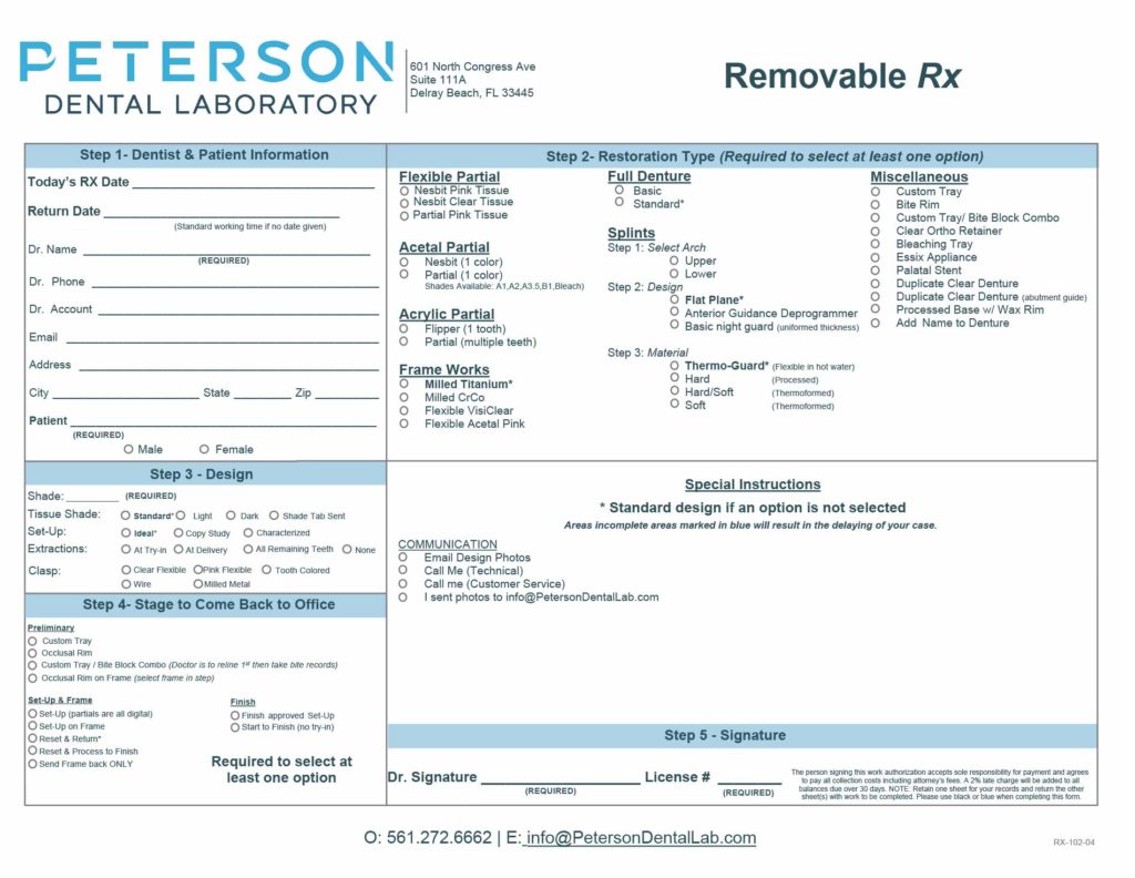 Scripts - Peterson Dental Laboratory