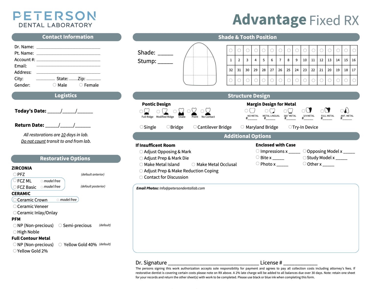 Scripts - Peterson Dental Laboratory