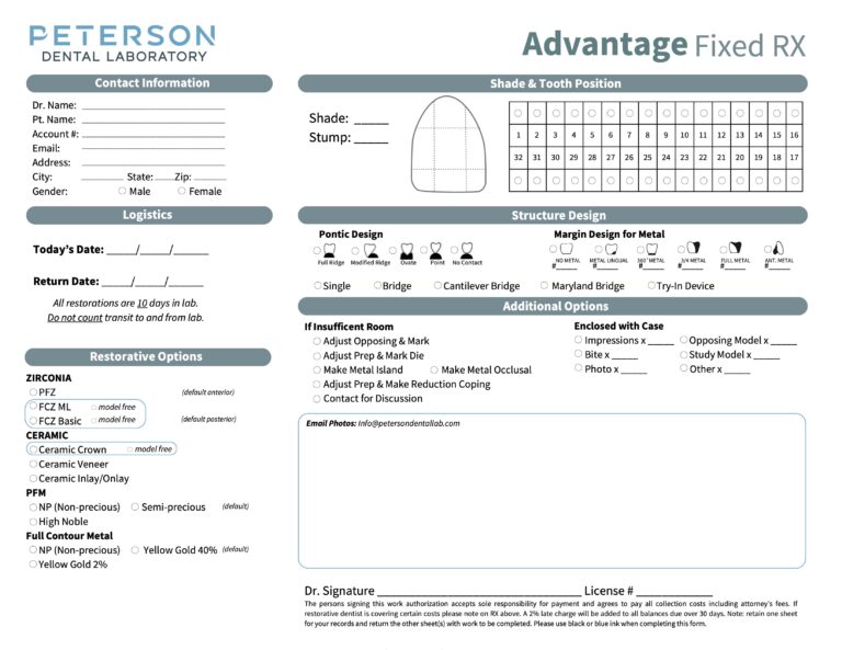 Scripts - Peterson Dental Laboratory