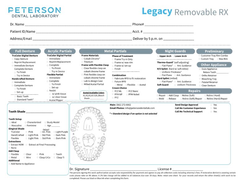Scripts - Peterson Dental Laboratory